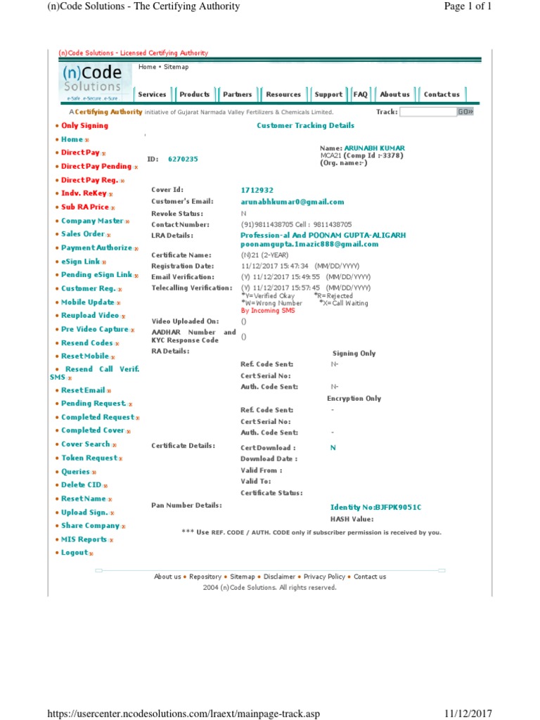 Https Usercenter - Ncodesolutions.com Lraext Mainpage-Track - Asp | PDF ...