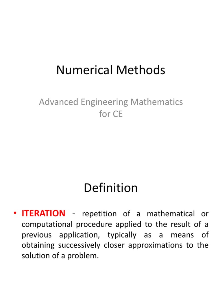 Numerical Methods Finding Roots | PDF Numerical Methods Finding Roots | PDF