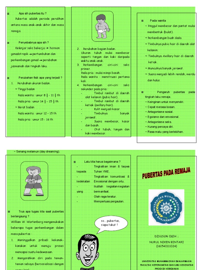 Leaflet Masa Remaja Atau Pubertas | PDF