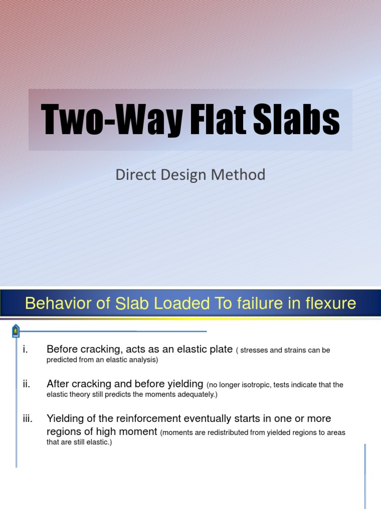 Two-Way Flat Slabs: Direct Design Method | Download Free PDF | Beam ...