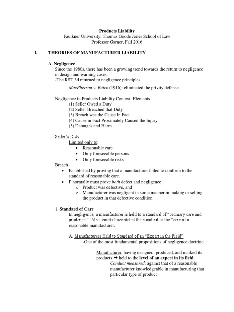 Duplechin Products Liability | PDF | Product Liability | Negligence