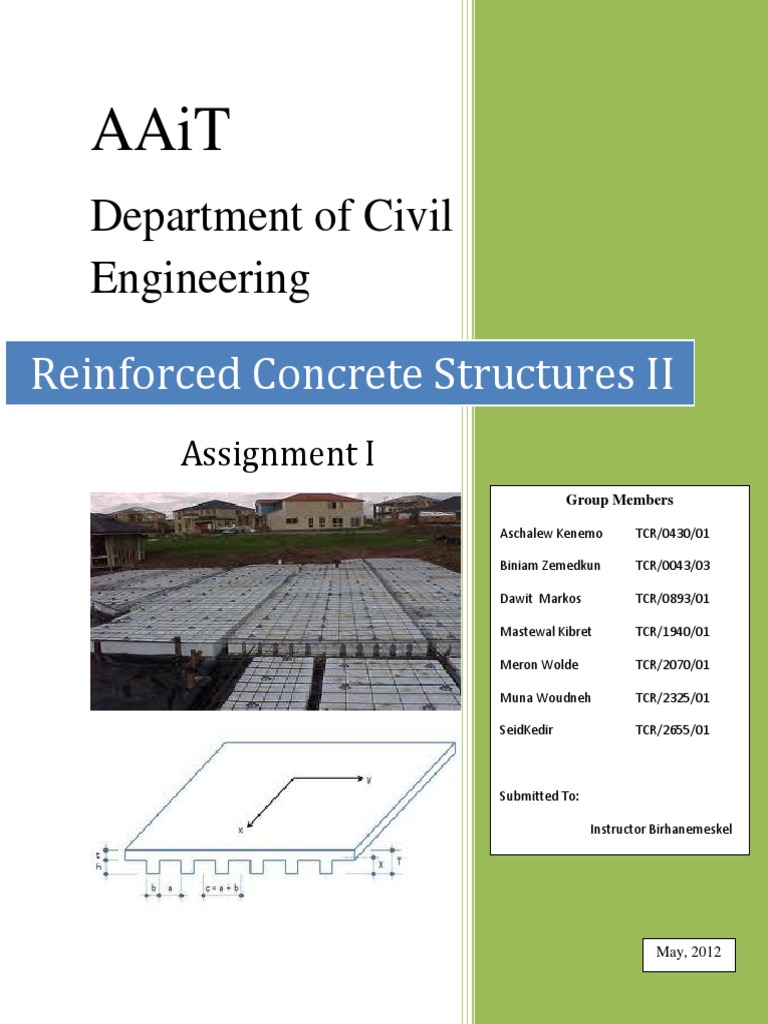 Department of Civil Engineering: Reinforced Concrete Structures II | PDF