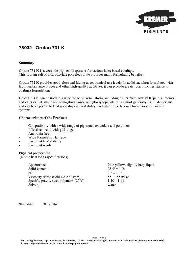 Orotan 731 K | PDF