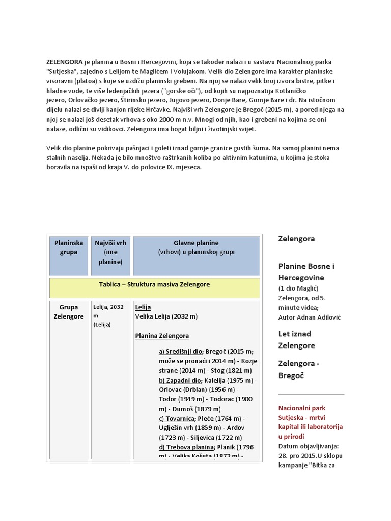 Zelengora | PDF