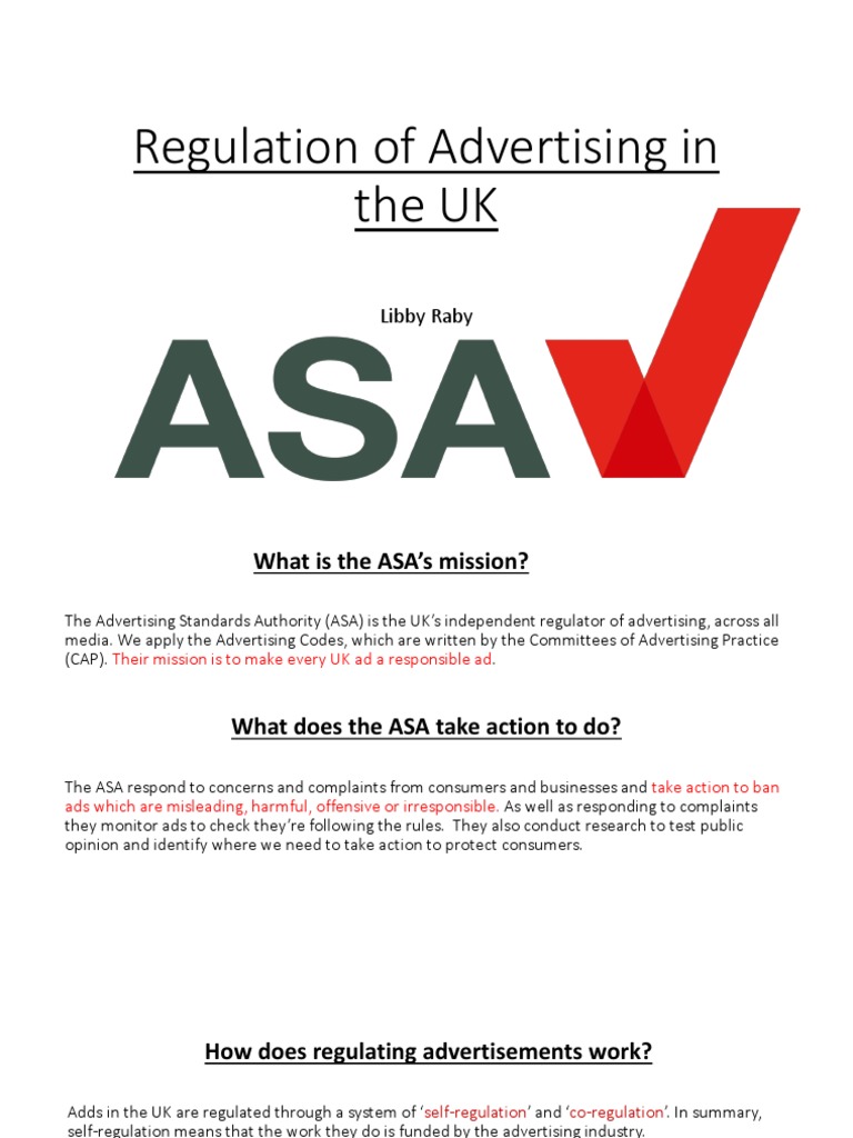 Regulation of Advertising in The UK | PDF | Advertising | Communication