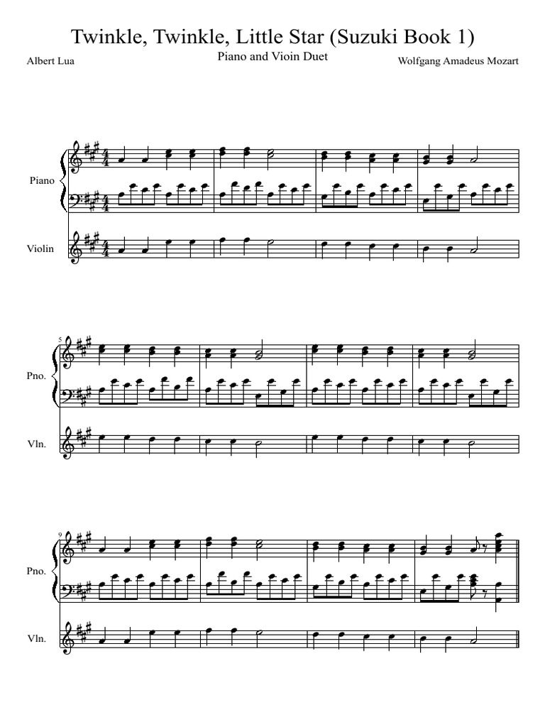 106724-Twinkle Twinkle Little Star Suzuki Book 1 PDF | PDF
