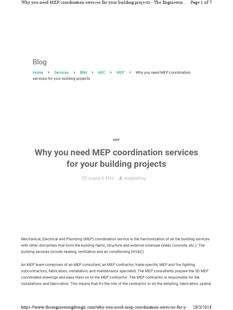 Why You Need Mep Coordinat | PDF | Building Information Modeling ...