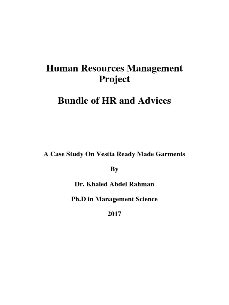 Human Resources Management Project Bundle of HR and Advices | Download ...