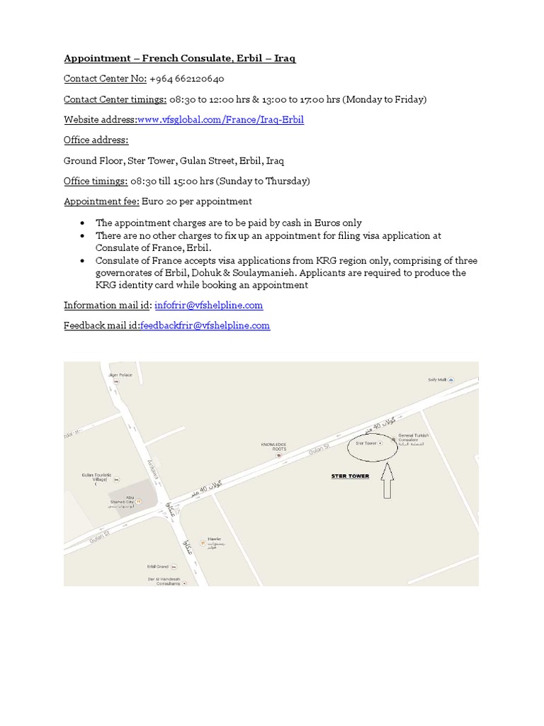 How to Book a Visa Appointment at the French Consulate in Erbil, Iraq ...