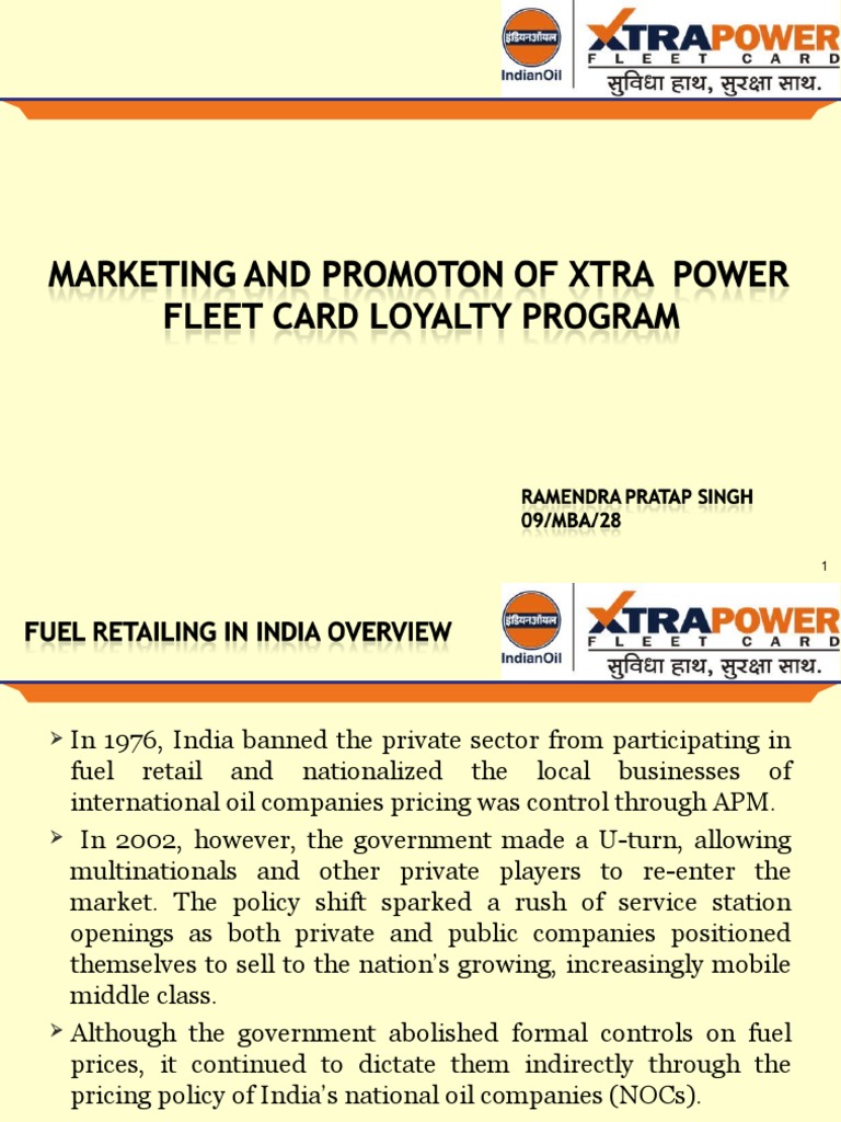 Marketing and Promotion of Xtra Power Fleet Card Loyalty Program | PDF ...