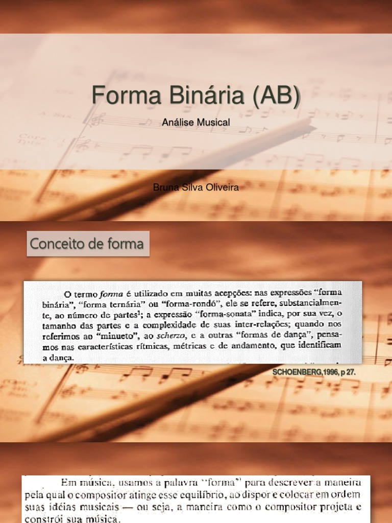 Forma Binária (AB): Análise Musical