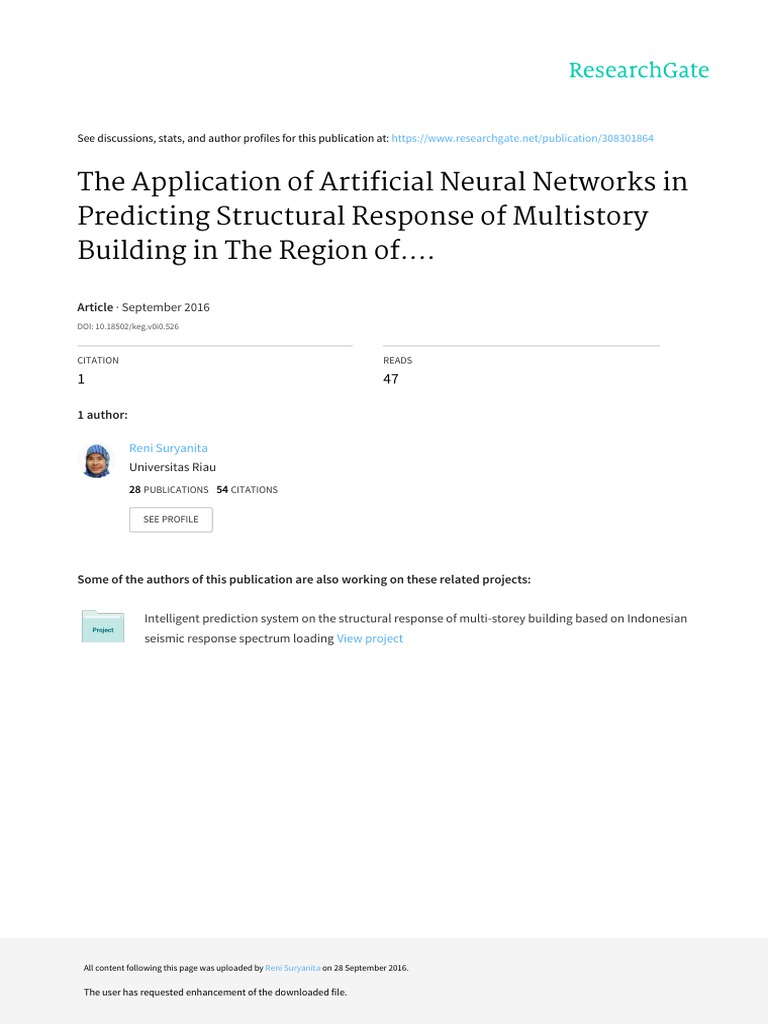 The Application of Artificial Neural Networks in P | PDF | Artificial Neural Network | Mean ...