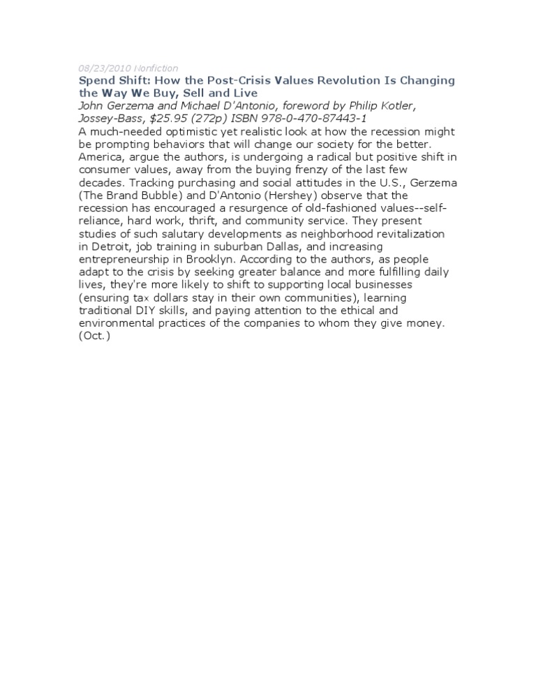 Publishers Weekly Review | PDF | Finance & Money Management | Politics