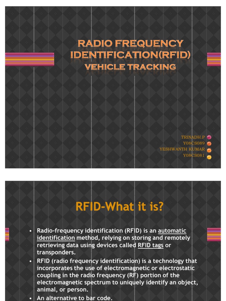 RFID | PDF | Radio Frequency Identification | Barcode