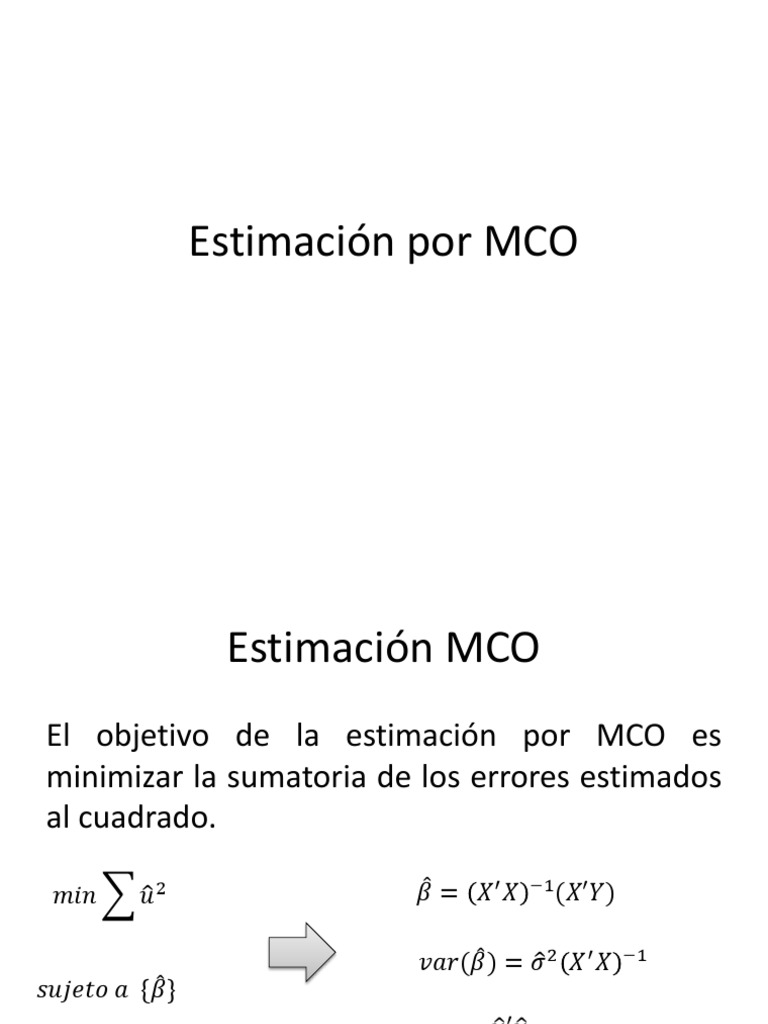 Econometría MCO | PDF | Estimador | Coeficiente de determinación