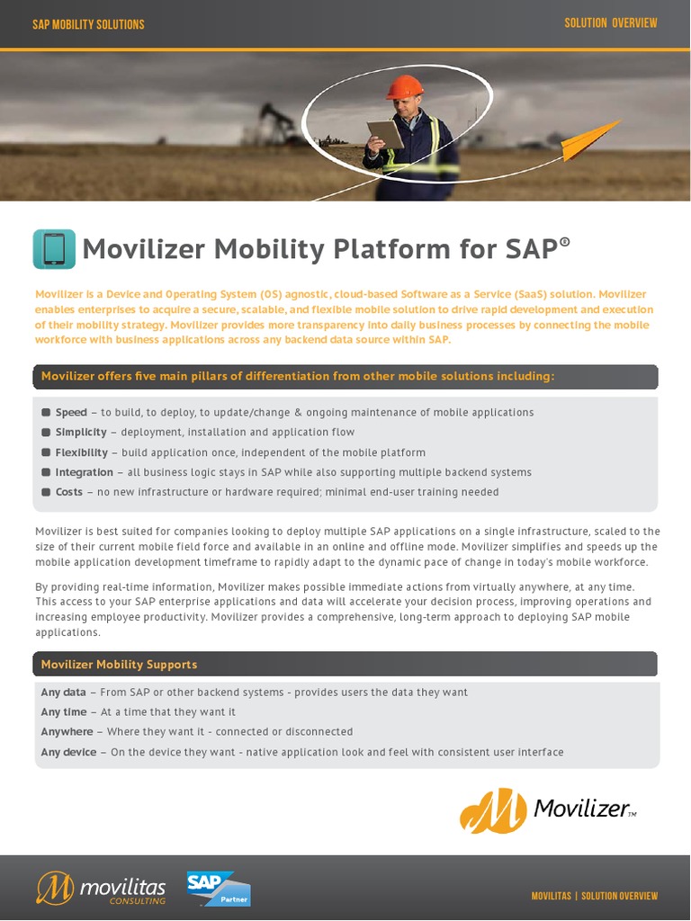 Movilizer Mobility Platform For SAP | PDF | Sap Se | Cloud Computing