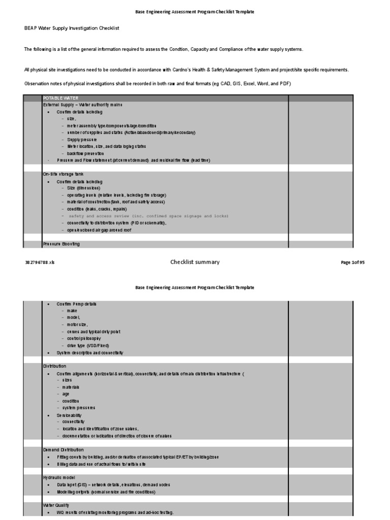 4 Water Master Spreadsheet | PDF | Leak | Water Supply Network