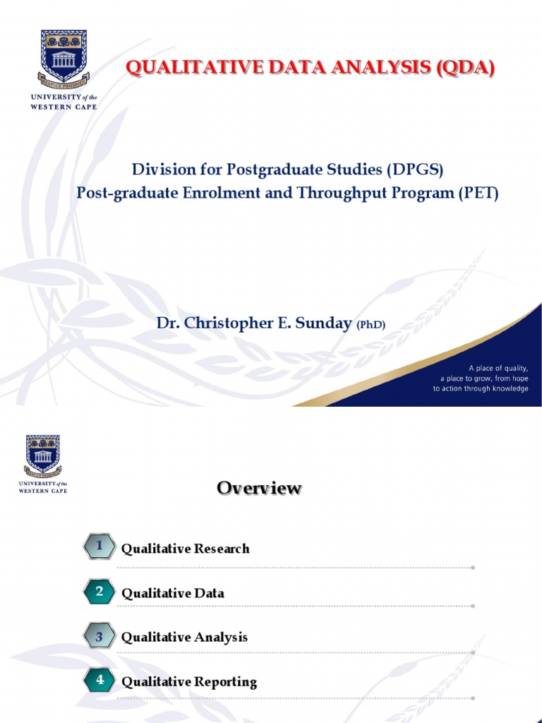 Qualitative Data Analysis | PDF | Qualitative Research | Quantitative ...