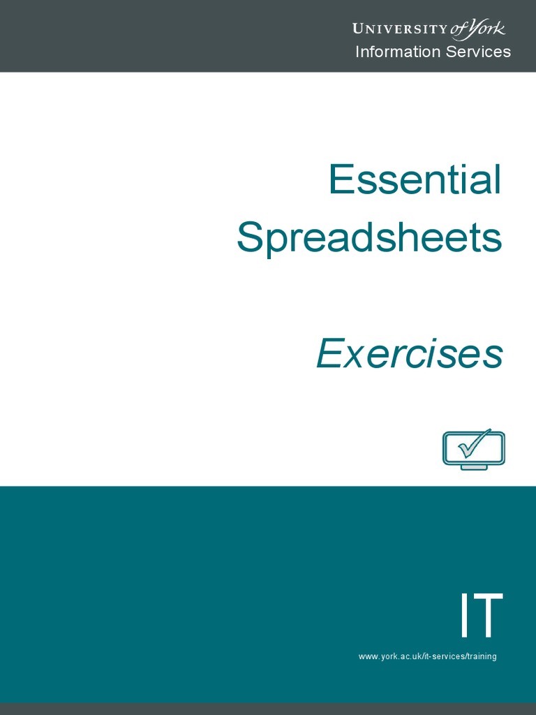 Essential Spreadsheets Exercises | PDF | Spreadsheet | Microsoft Excel