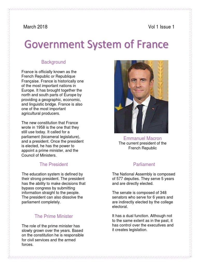 Government System of France | PDF