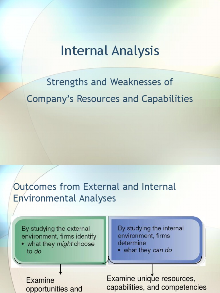 Internal Analysis | PDF | Outsourcing | Resource