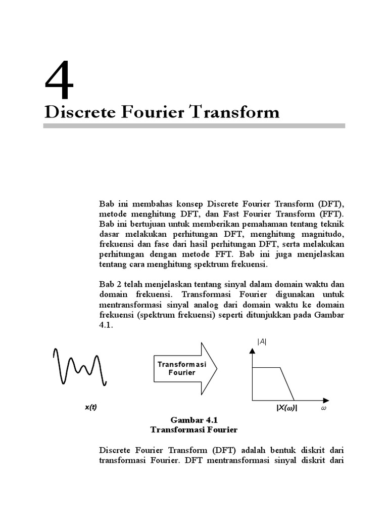 Rumus Discrete Fourier Transform dan FFT | PDF | Metode & Bahan Ajar
