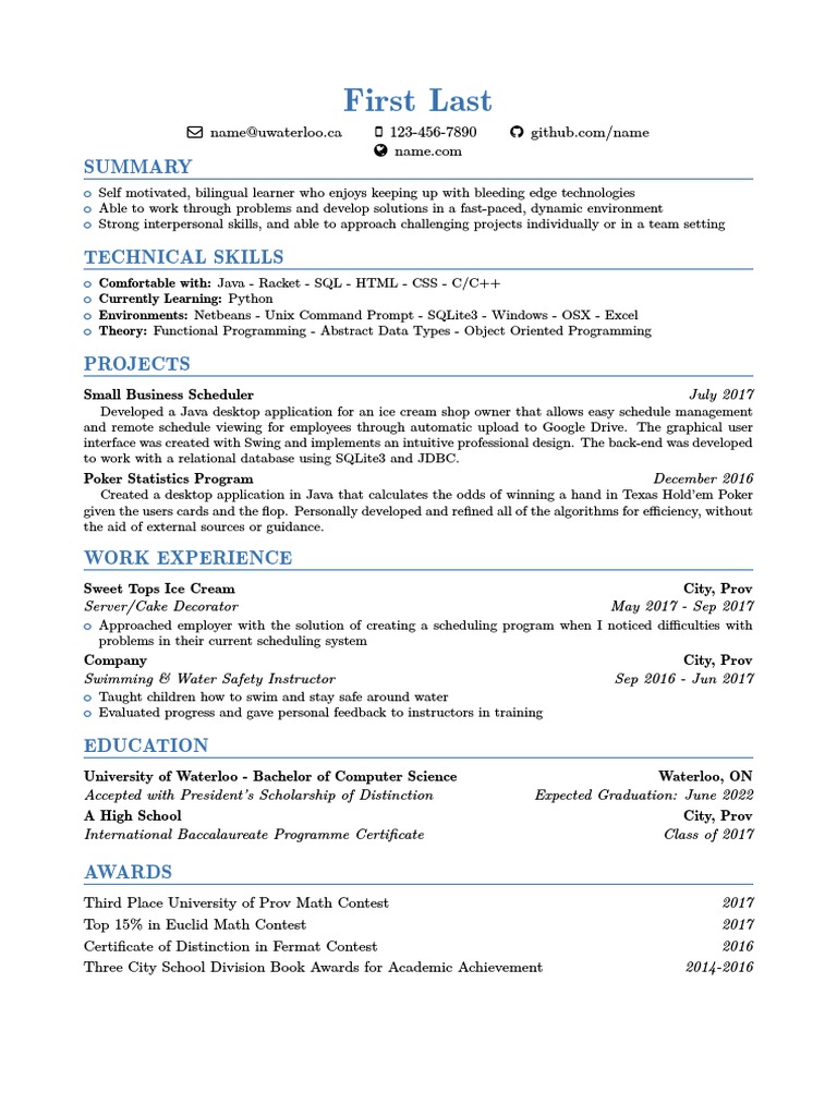 Resume-Anonymous 2018 03 08 | PDF | Java (Programming Language) | Object Oriented Programming