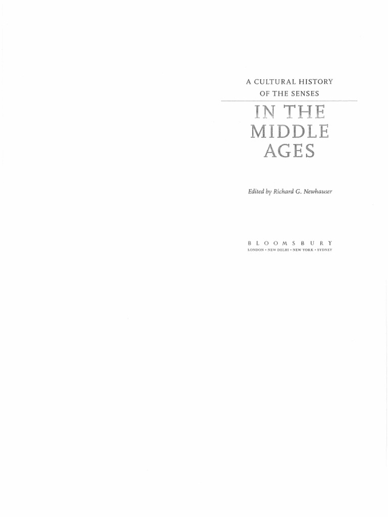 A Cultural History of The Senses in The Middle Ages | PDF | Augustine ...