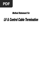 Method Statement Cable Glanding Termination | PDF | Insulator (Electricity) | Electrical Wiring