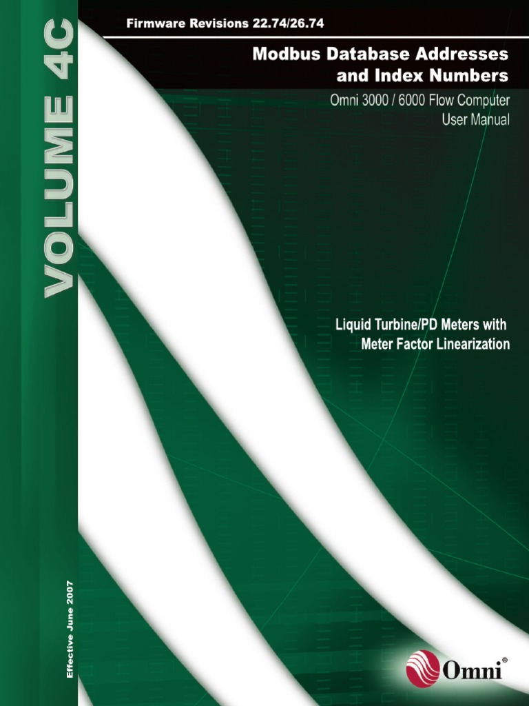 Omni 3000 6000 Modbus Database 4c Pdf Programmer Expert