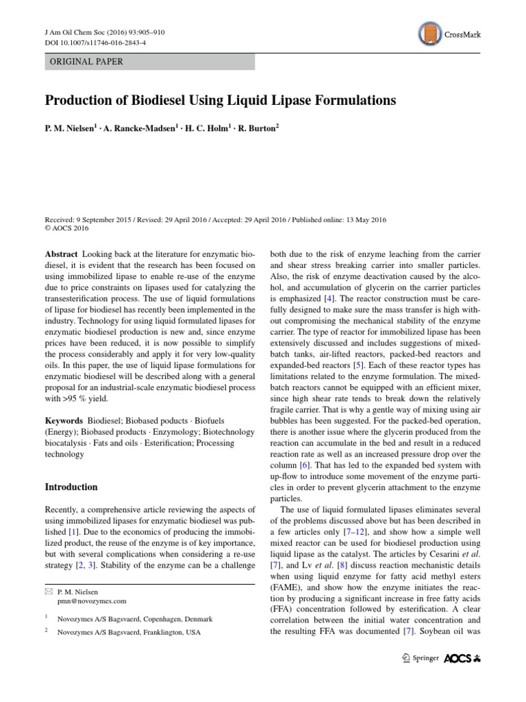 Lipase Experiment | PDF | Biodiesel | Physical Sciences