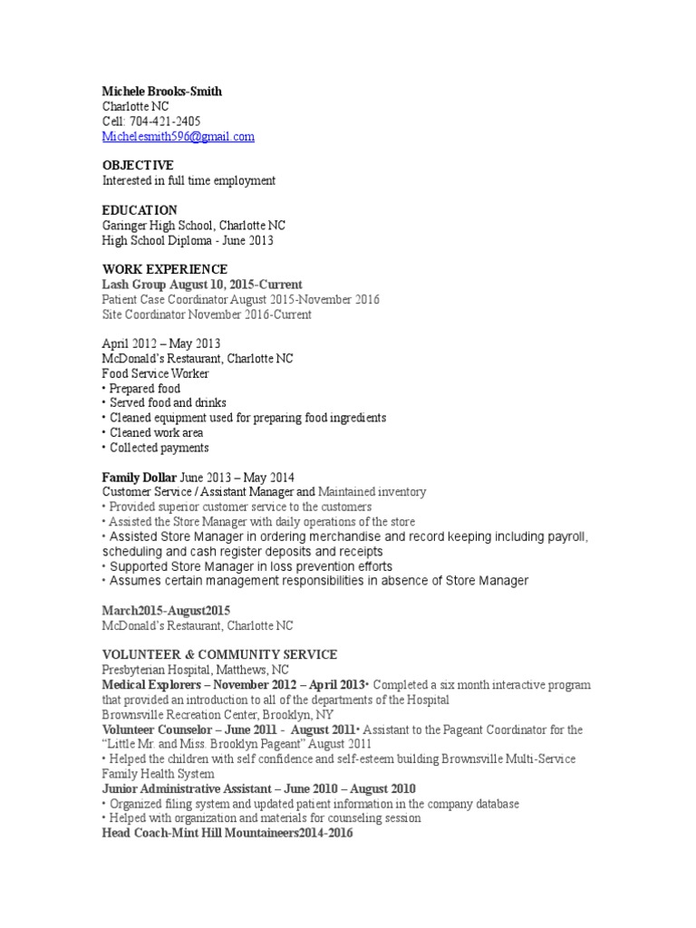 Michele Brooks Resume 22 | PDF