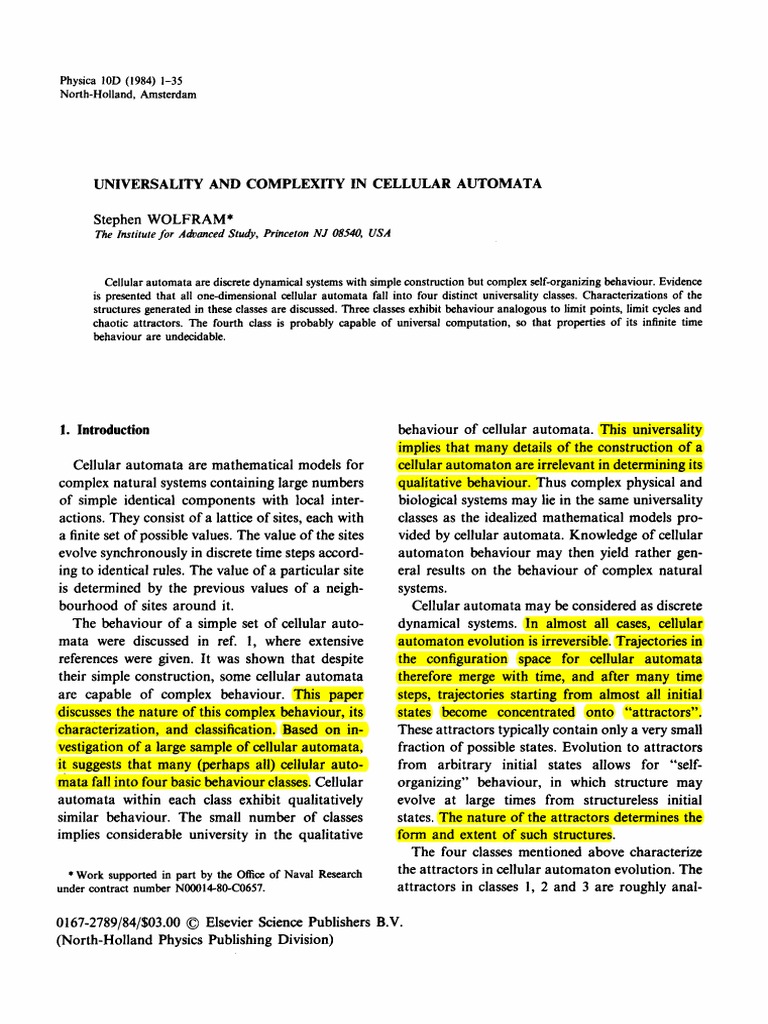 Universality CA | PDF | Automata Theory | Attractor
