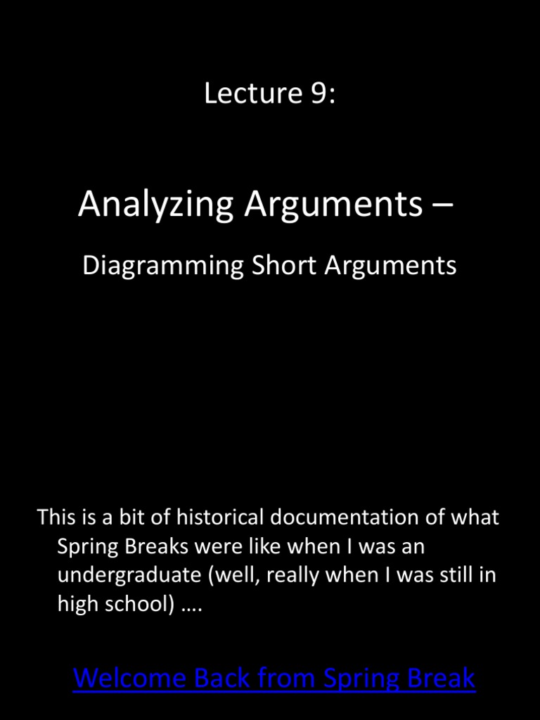 13 Ling 21 Lecture 9 Analysing Short Arguments Download Free Pdf Infidelity Argument 