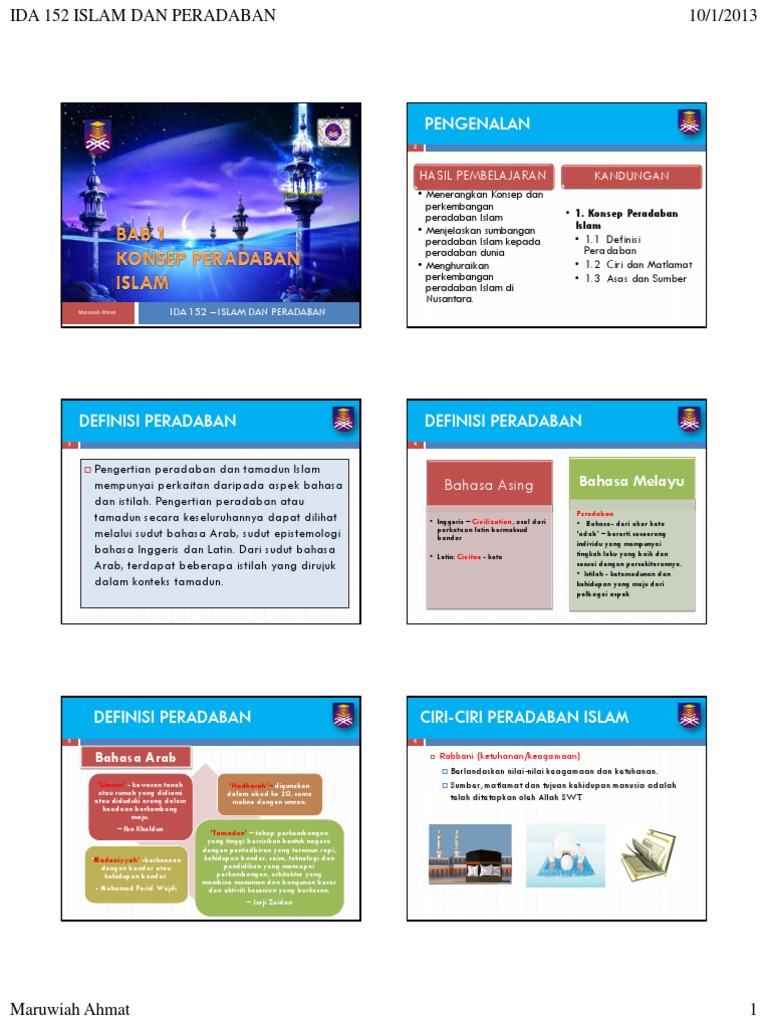 Ciri dan Konsep Peradaban Islam | PDF