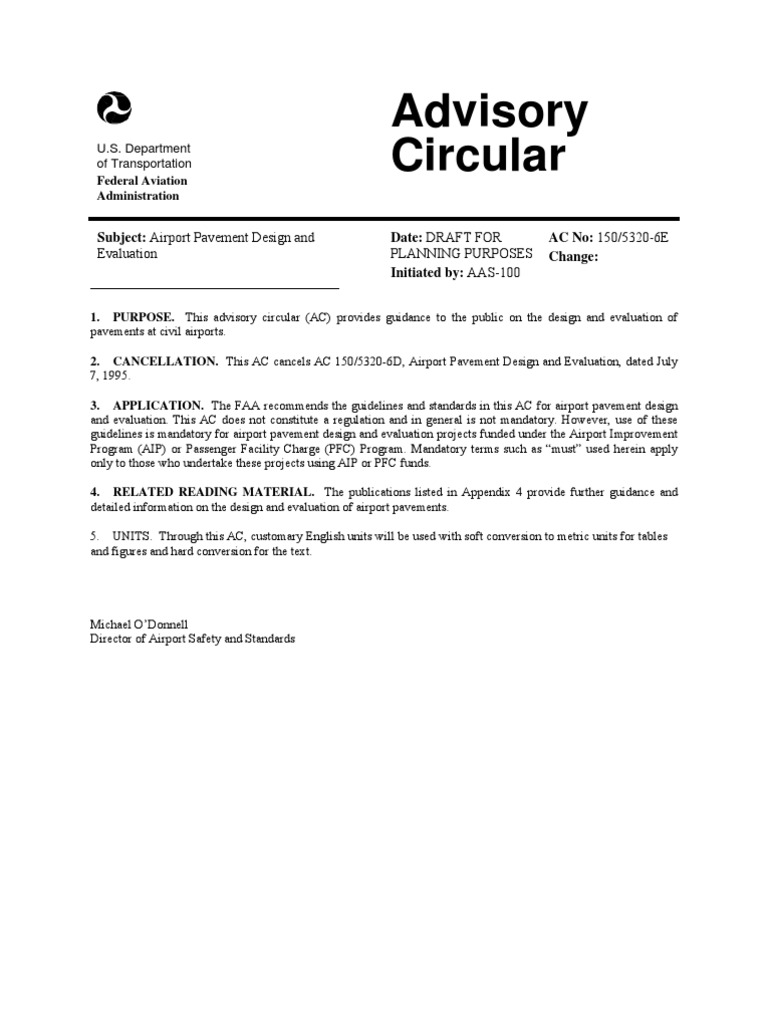 Airport Pavement Design and Evaluation FAA | PDF | Road Surface | Soil