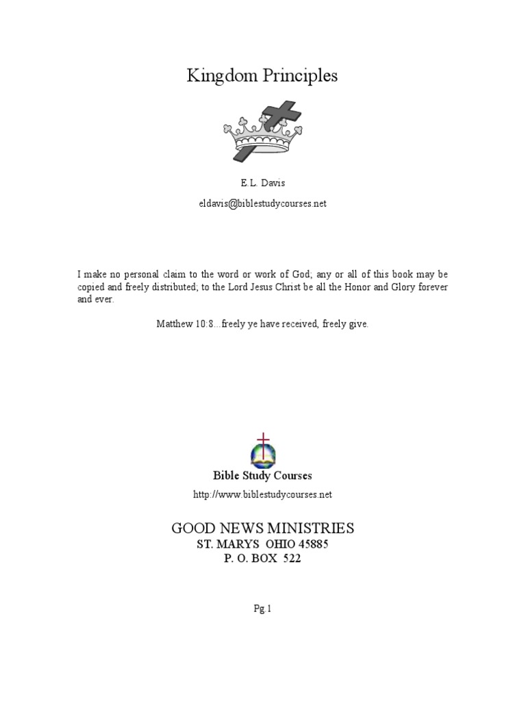 Kingdom Principles | PDF | Jesus | Last Judgment