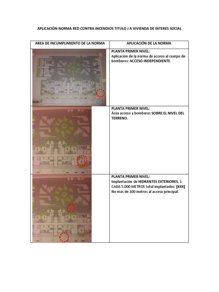 Aplicación Norma Red Contra Incendios Titulo J A Vivienda de Interes ...