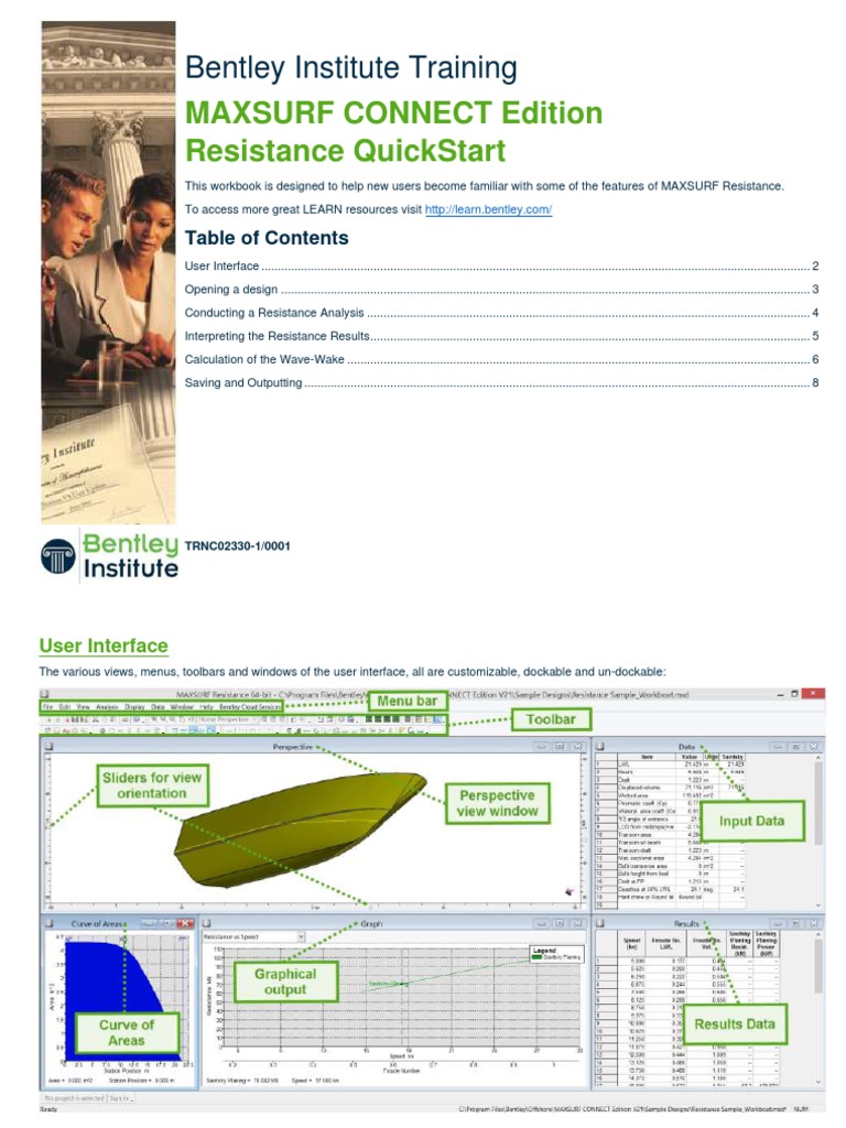 MAXSURF Resistance Quickstart TRNC02330-1-0001 | PDF | Menu (Computing) | Areas Of Computer Science