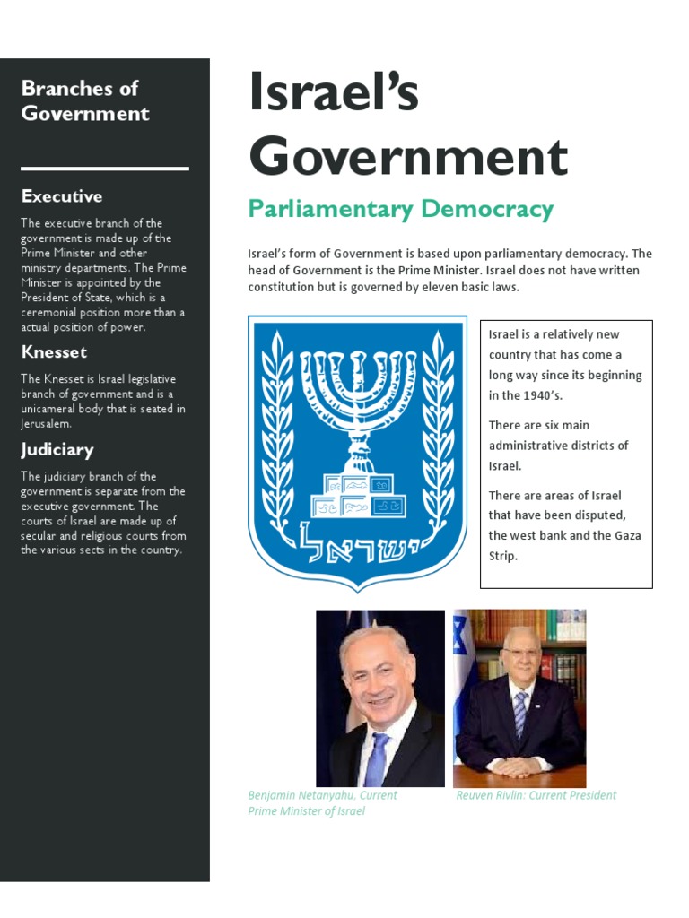 Overview of Israel's Government Structure | PDF