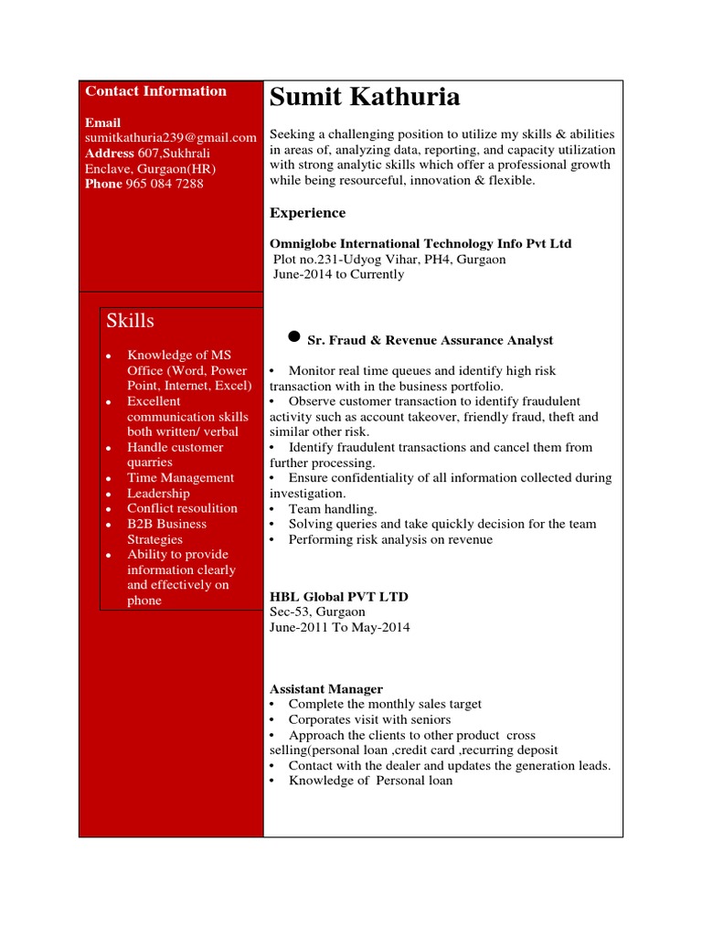 Sumit Kathuria: Skills | PDF | Analytics | Business Economics