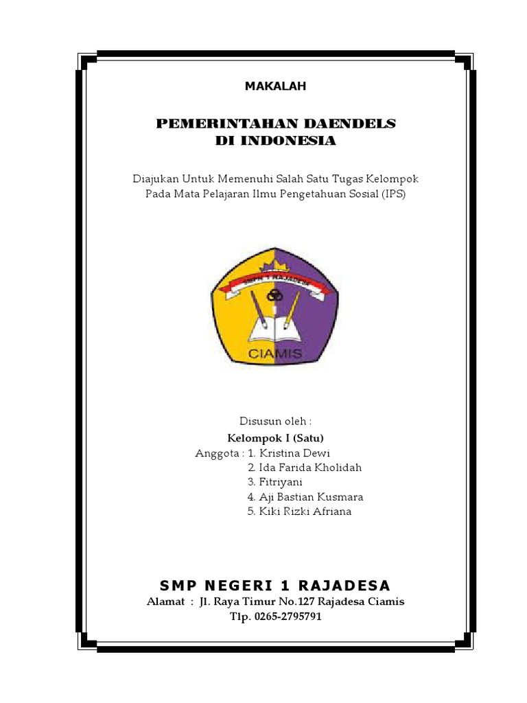 Caper Makalah Daendels | PDF