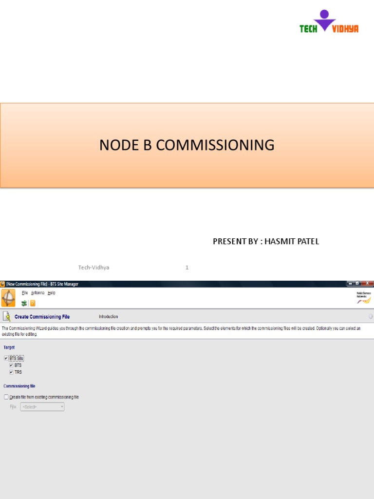 Node B Commissioning: Present By: Hasmit Patel | PDF | Data ...