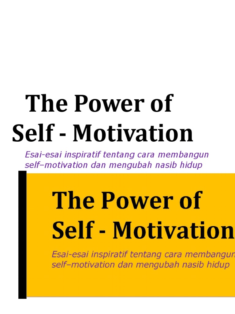 The Power of Self - Motivation | PDF