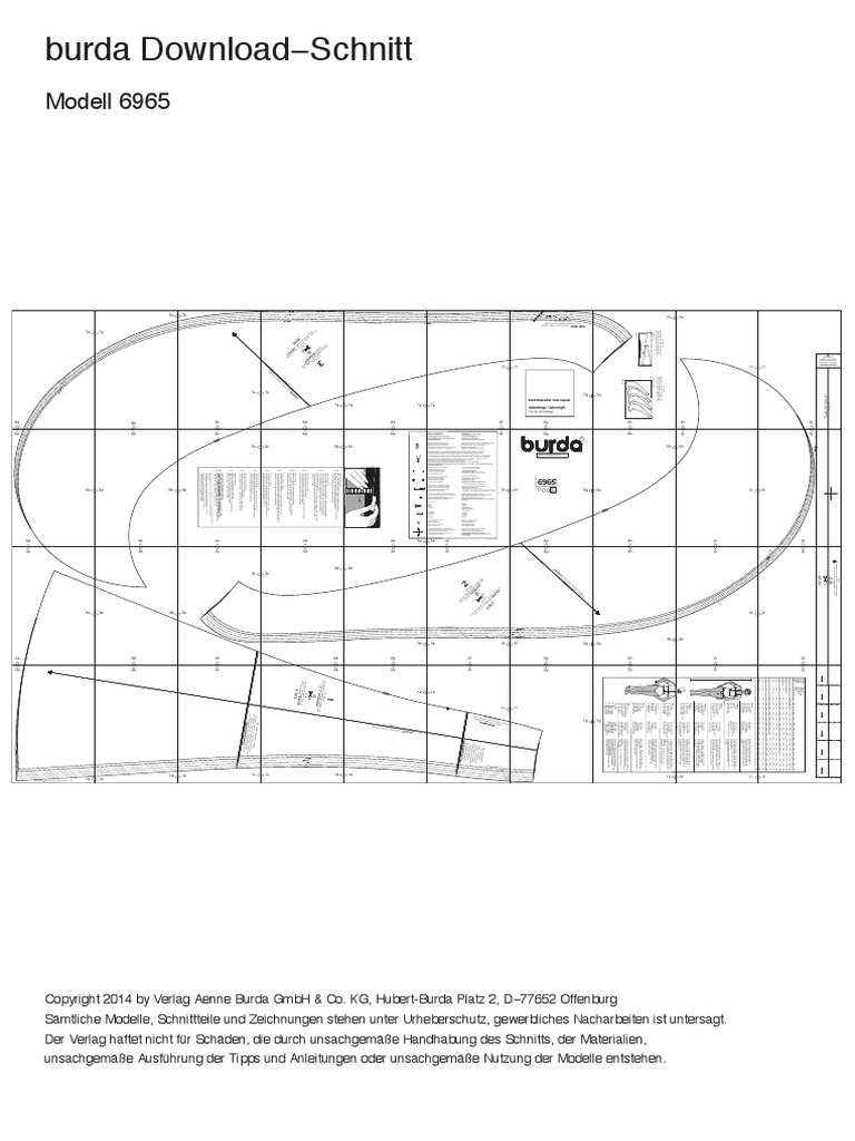 Burda Download Schnitt: Modell 6965 | PDF | Dress Codes | Softlines ...