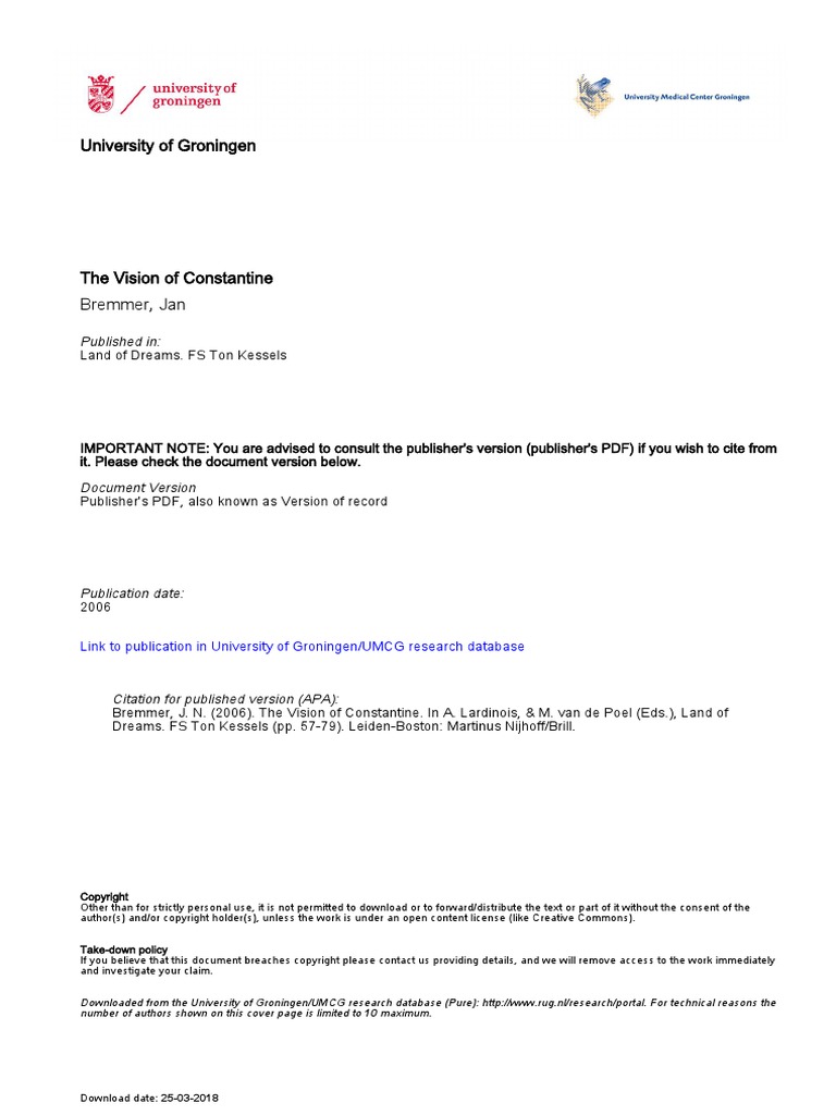 The Vision of Constantine | PDF | Constantine The Great | Religion And ...