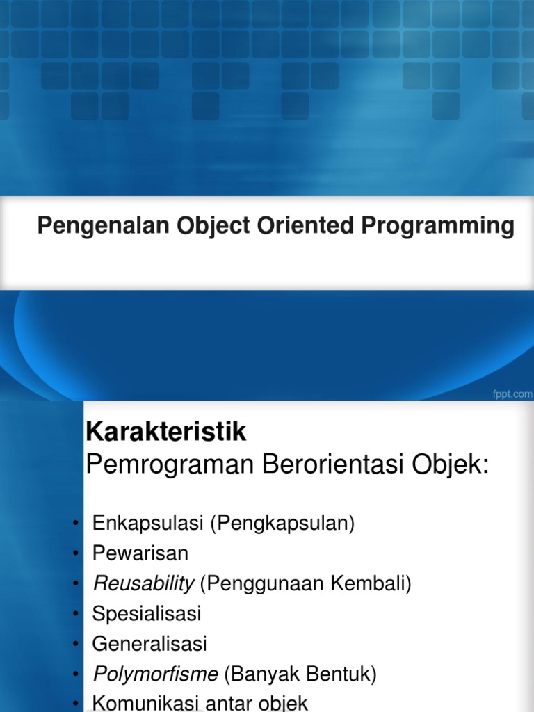Pertemuan 4 Pengenalan OOP | PDF