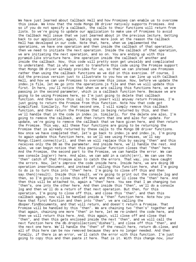 Callback and Promise | PDF | Callback (Computer Programming) | Software Development