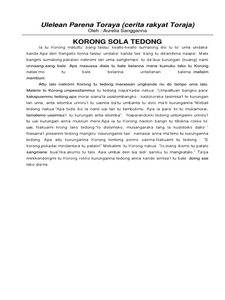 Ulelean Parena Toraya | PDF