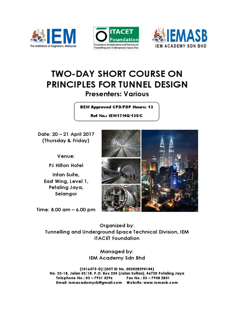 Principles For Tunnel Design | PDF | Engineering | Transport